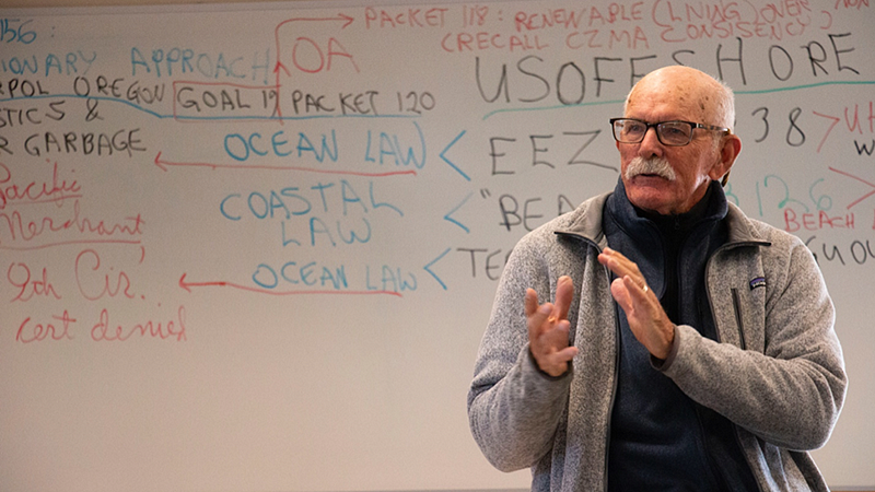 Richard Hildreth, one of Oregon Law’s longest-serving faculty members ...